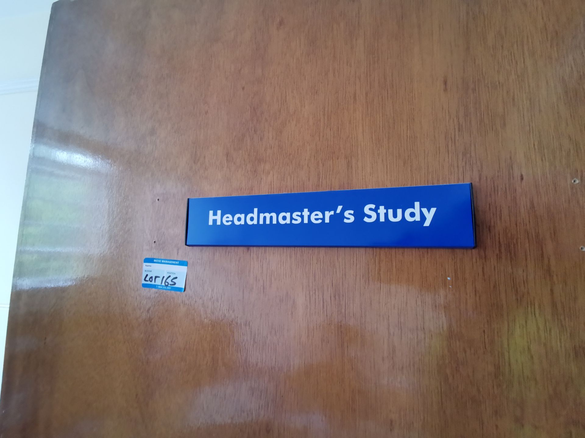 King's 'Headmasters Study' door sign