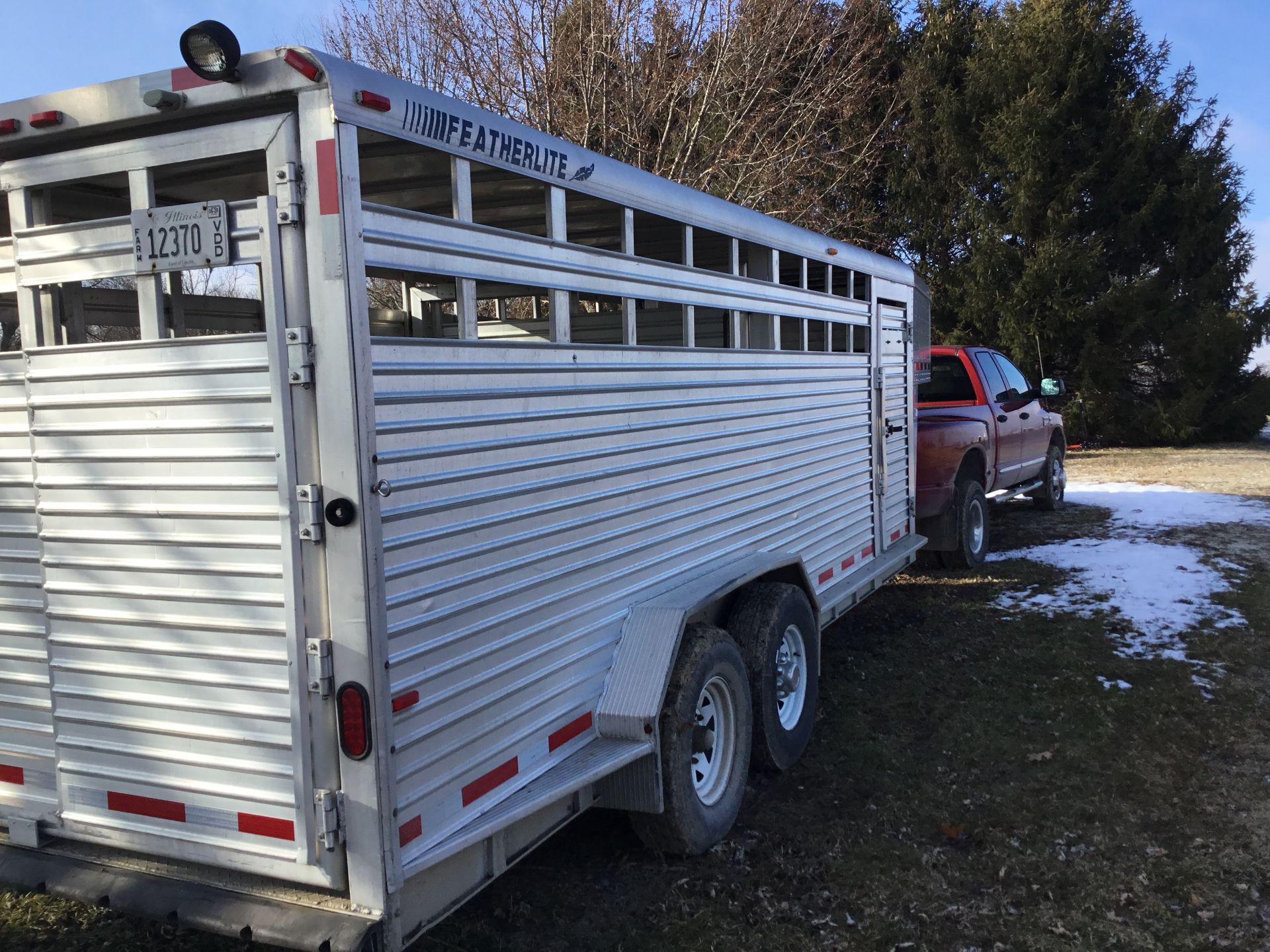 2000 Featherlite 7x20 Aluminum Livestock Trailer, 2-7,000# Axles ...