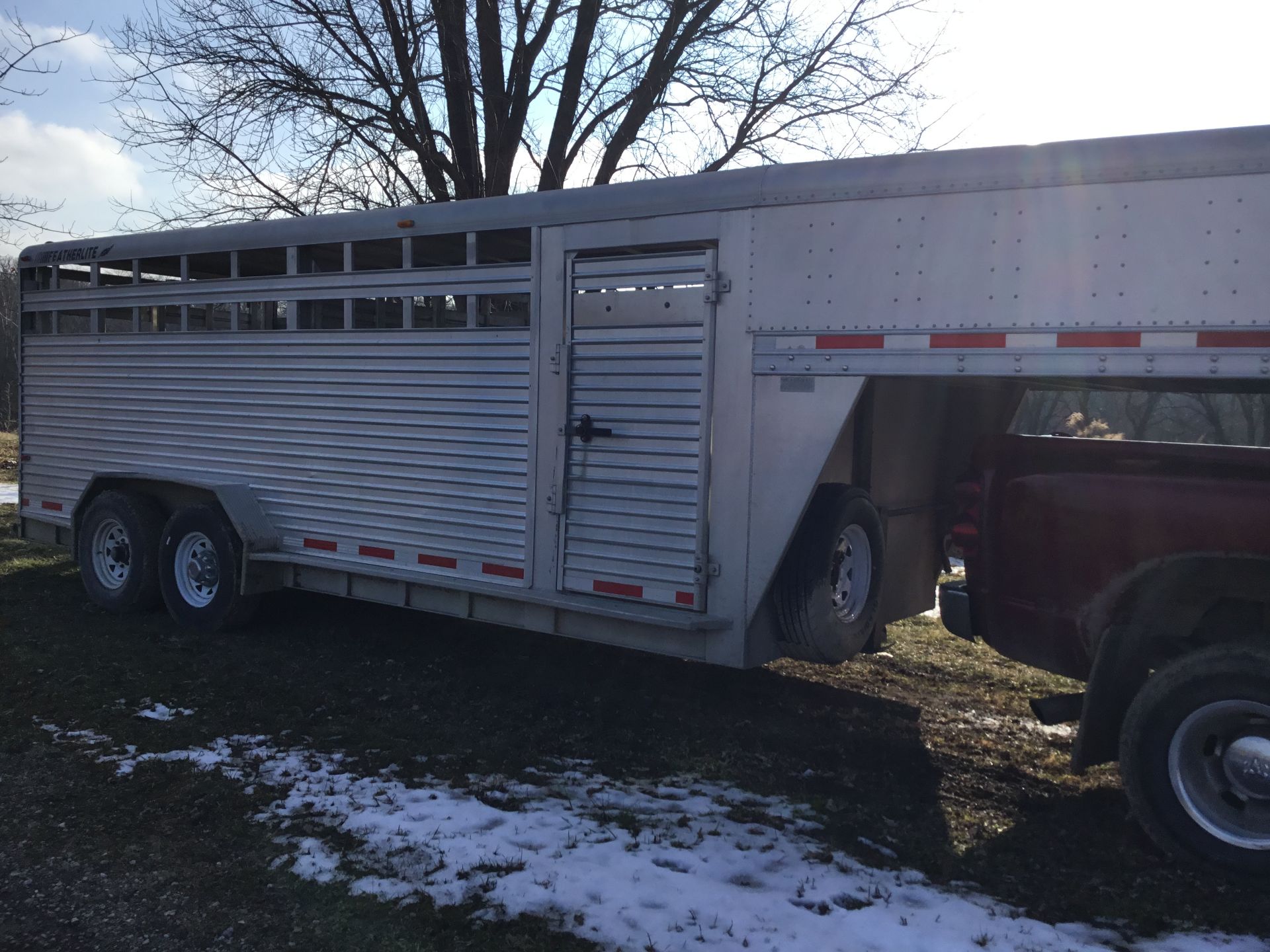 2000 Featherlite 7x20 Aluminum Livestock Trailer, 2-7,000# Axles ...