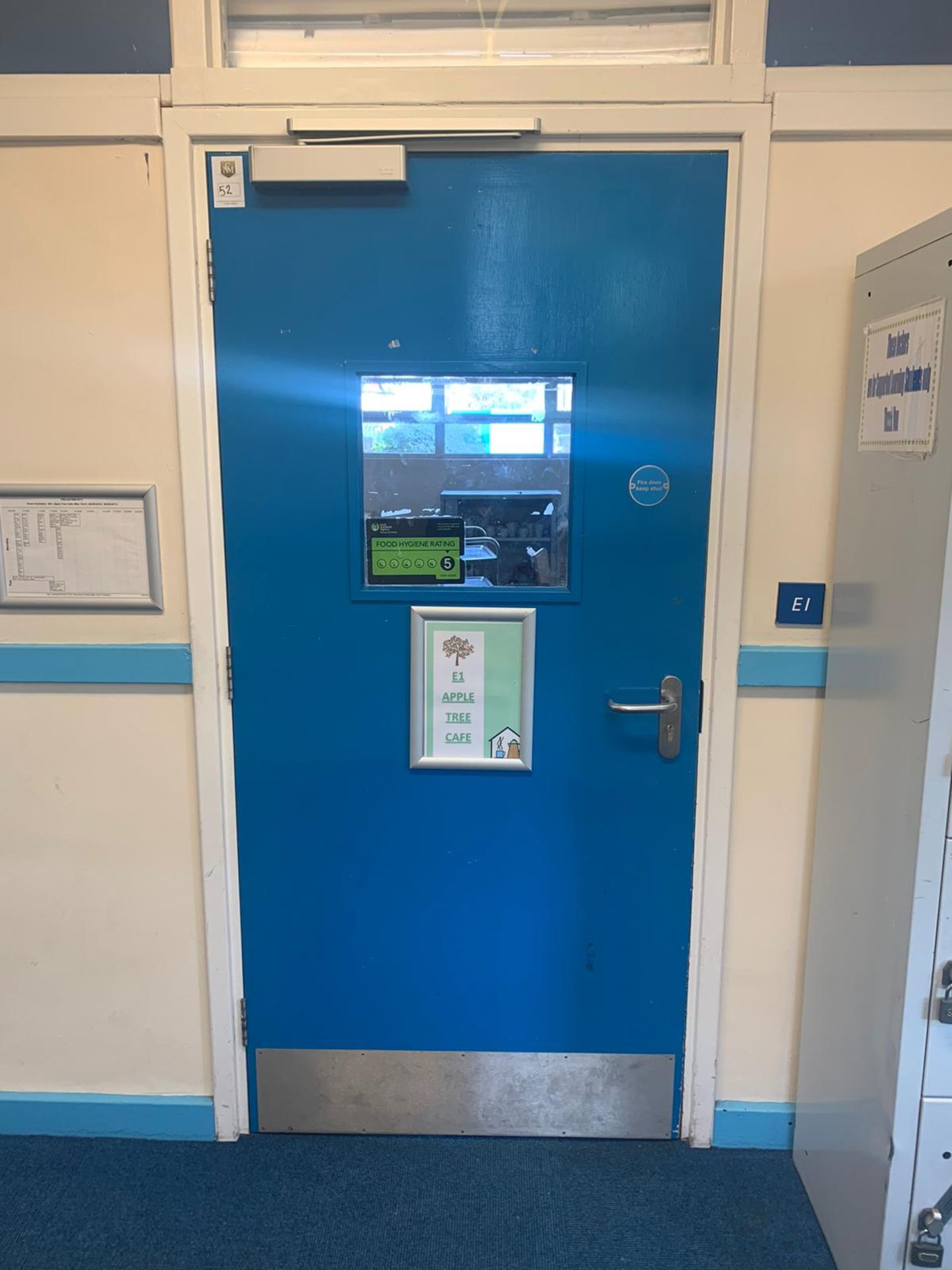 Blue Fire Door - Approx W = 3ft H= 6.6ft E1 Appraisal: Used Model ...