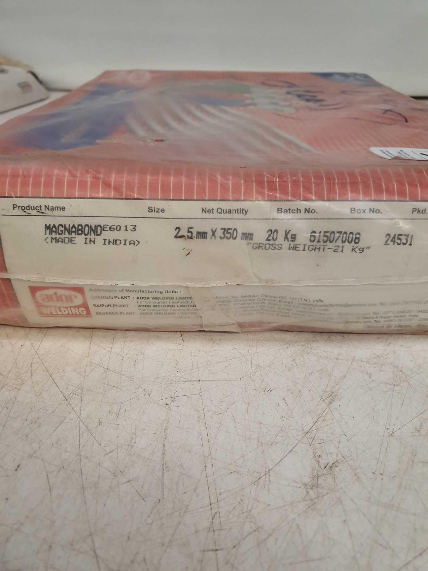 Ador welding electrode magnabond Appraisal: Used Model/Serial No: N/A ...