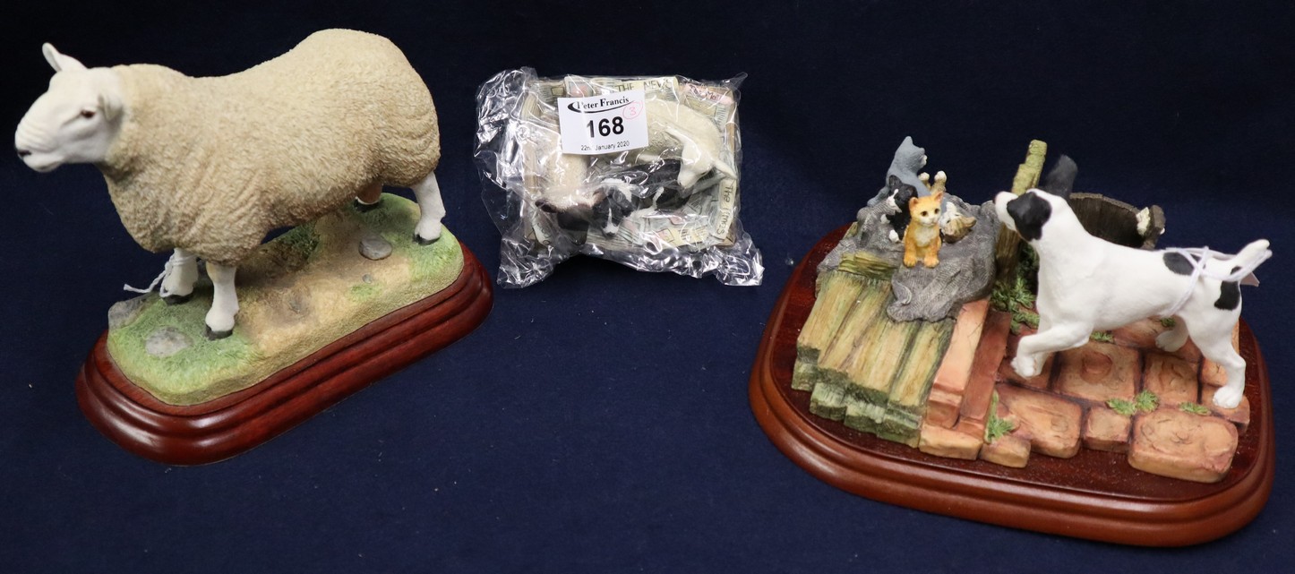 Three Border Fine Arts ceramic figures to include; 'Sheep Breeds A3227 ...