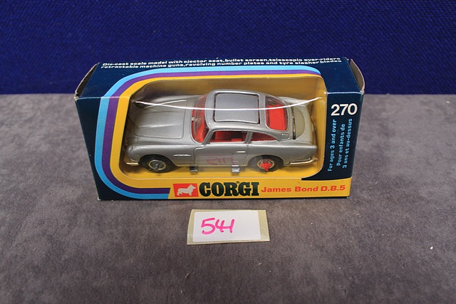 Very Rare Mint Corgi Number 270 Diecast James Bond Aston Martin 1973 ...