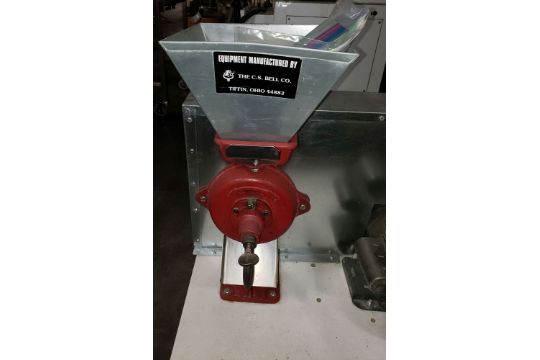 CS Bell Grist Mill, model #60, with feed hopper, belt driven with 2 hp ...