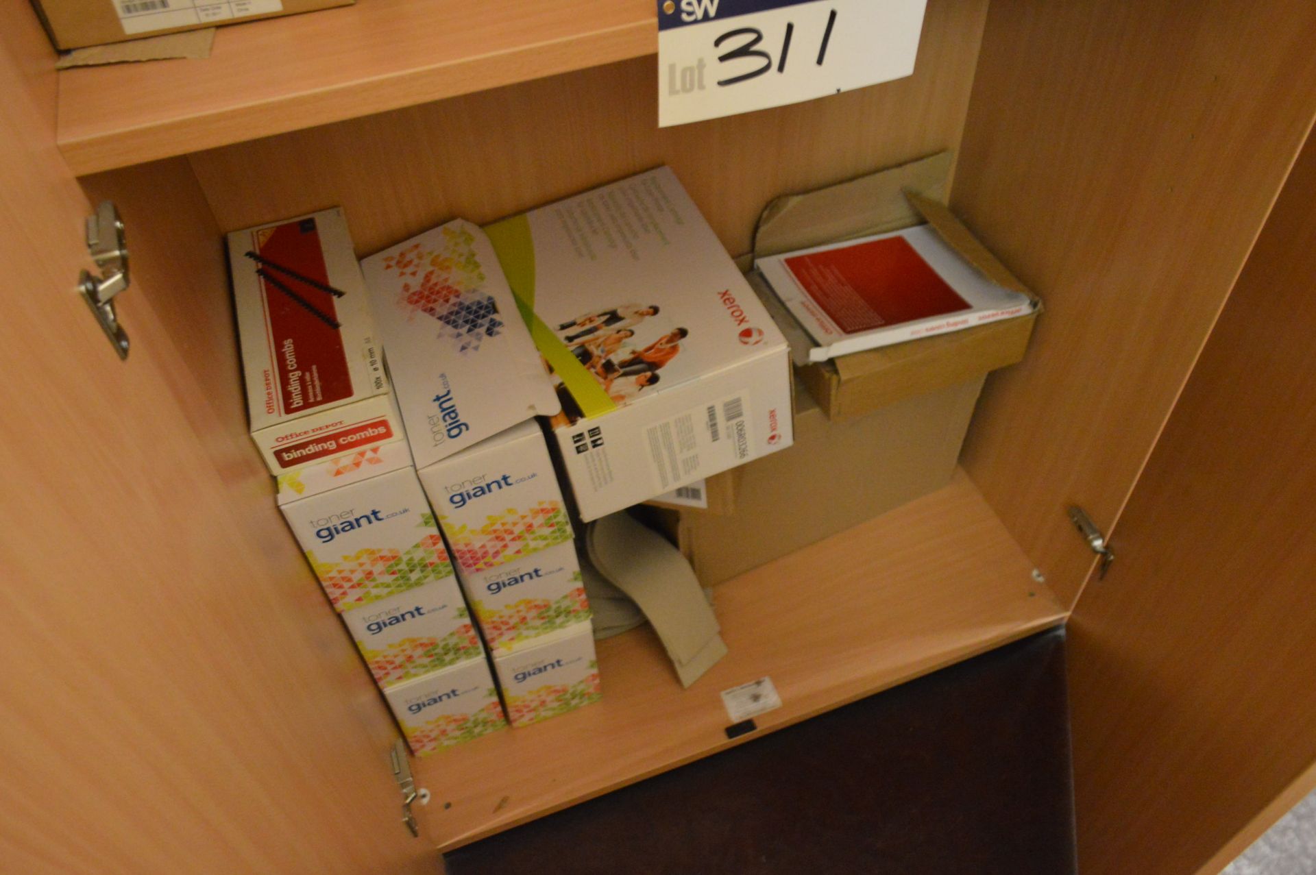 Assorted Office Requisites, including printer toners, box files and ...