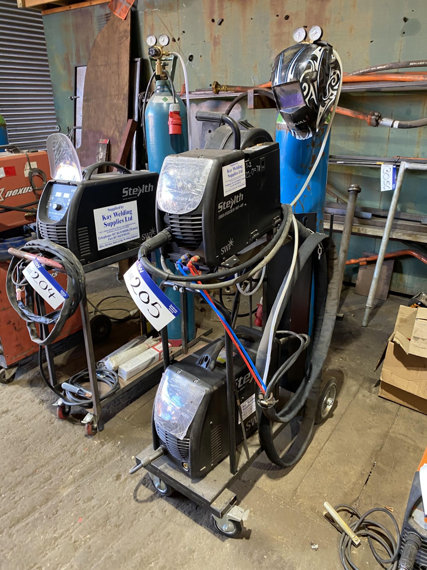 SWP Digi-Mig 400F Mig Welder, 440V, with SWP Digi-Feeder WF-4R wire ...