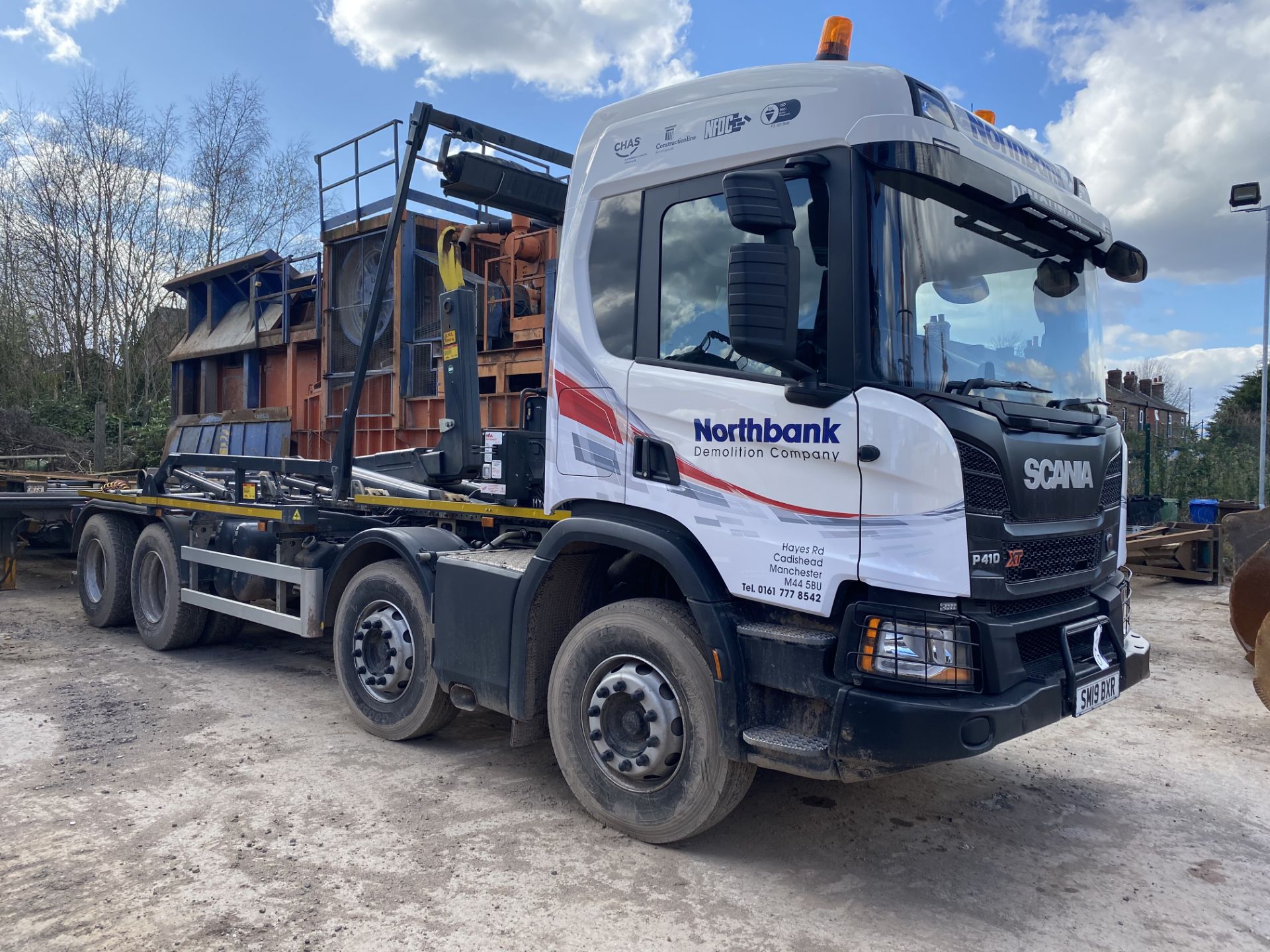Scania P410 XT 8x4 BIG HOOK LOADER, registration no. SM19 BXR, date ...