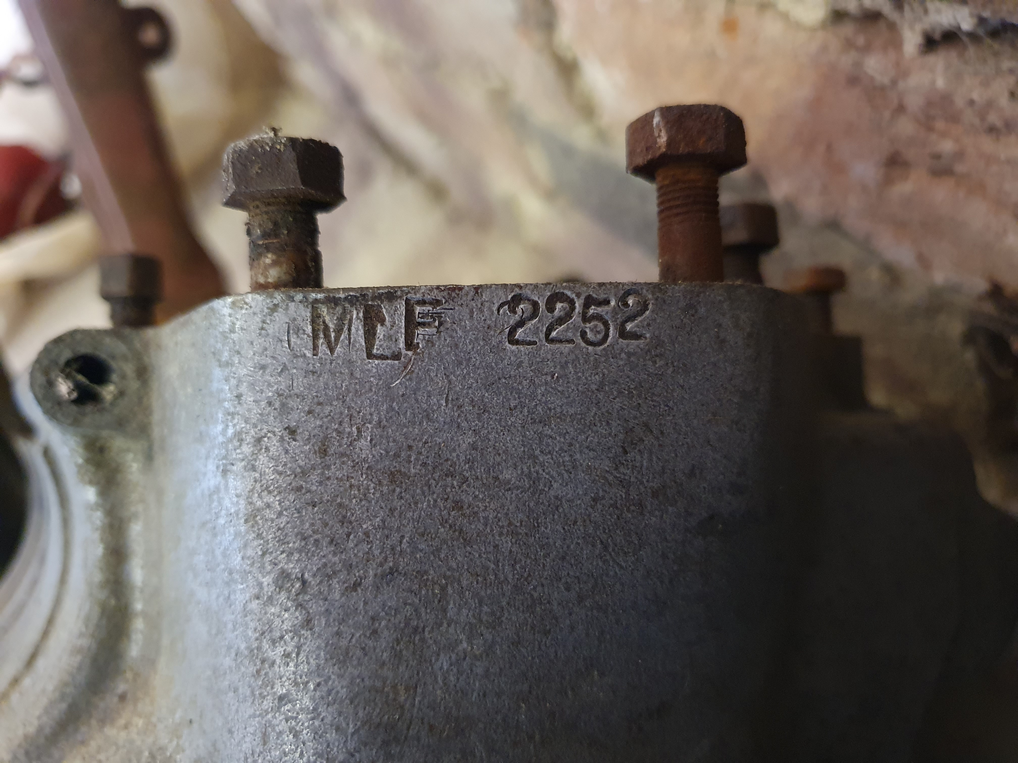 An Ariel Huntmaster engine, serial number MLF 225, stripped down ...