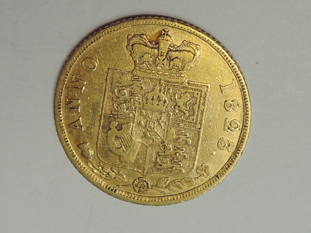 A 1823 George IV Gold Half Sovereign