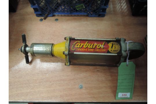 An unusual Carburol petrol one shot treatment injector.AF.