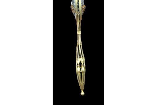 IMPORTANT GEM SET HAND FAN, 18kt yellow gold frame, the handle of ...