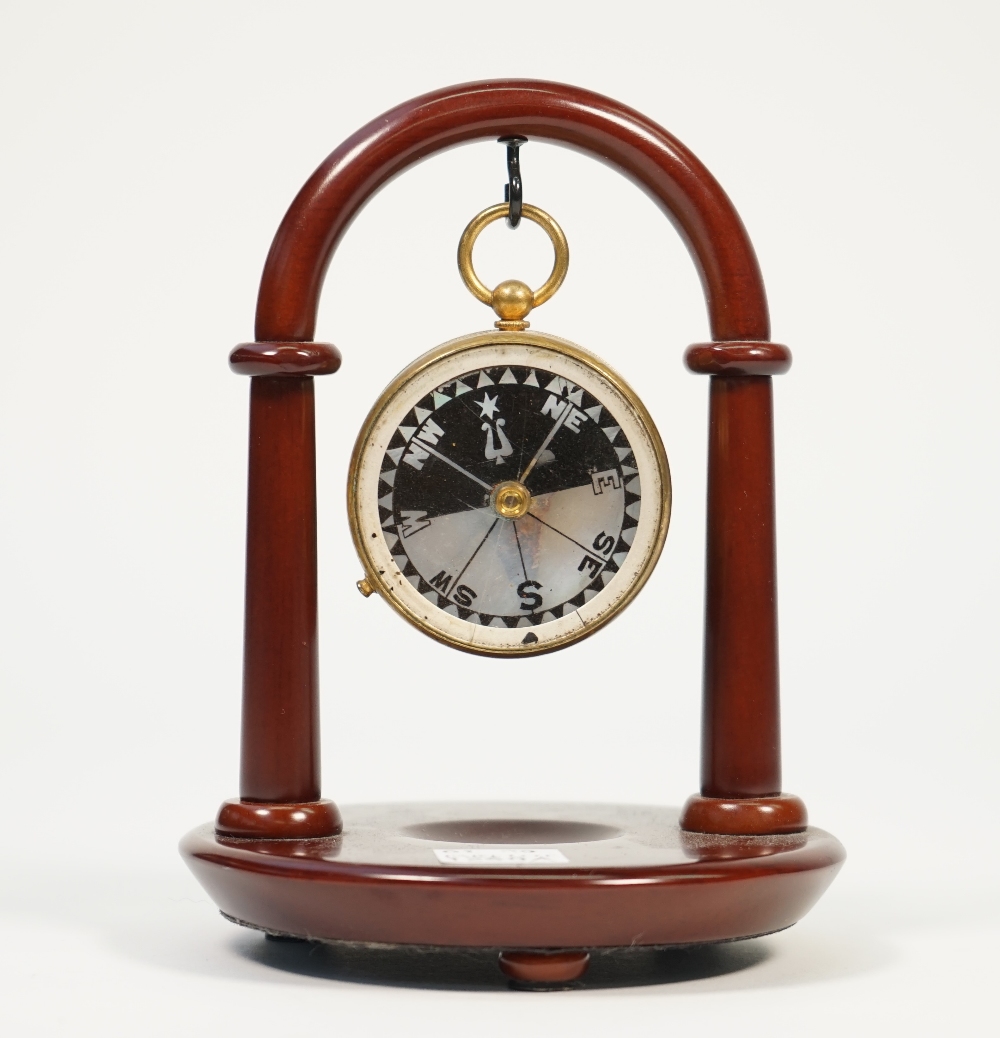A Brass cased pocket barometer compass compendium by James Lucking & Co ...
