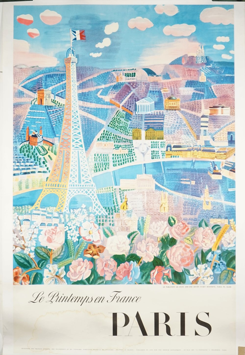 After Raoul Dufy, Le Printemps en France Paris, French tourism poster ...