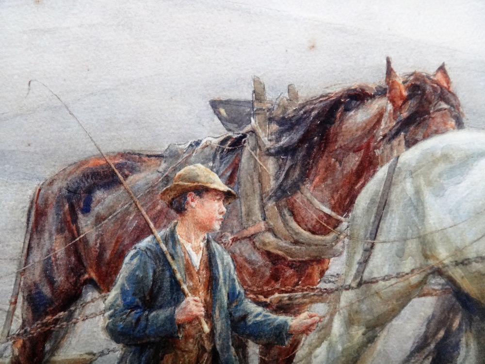 Harold Swanwick (1866-1929), The Plough Team, watercolour, signed, 59cm ...