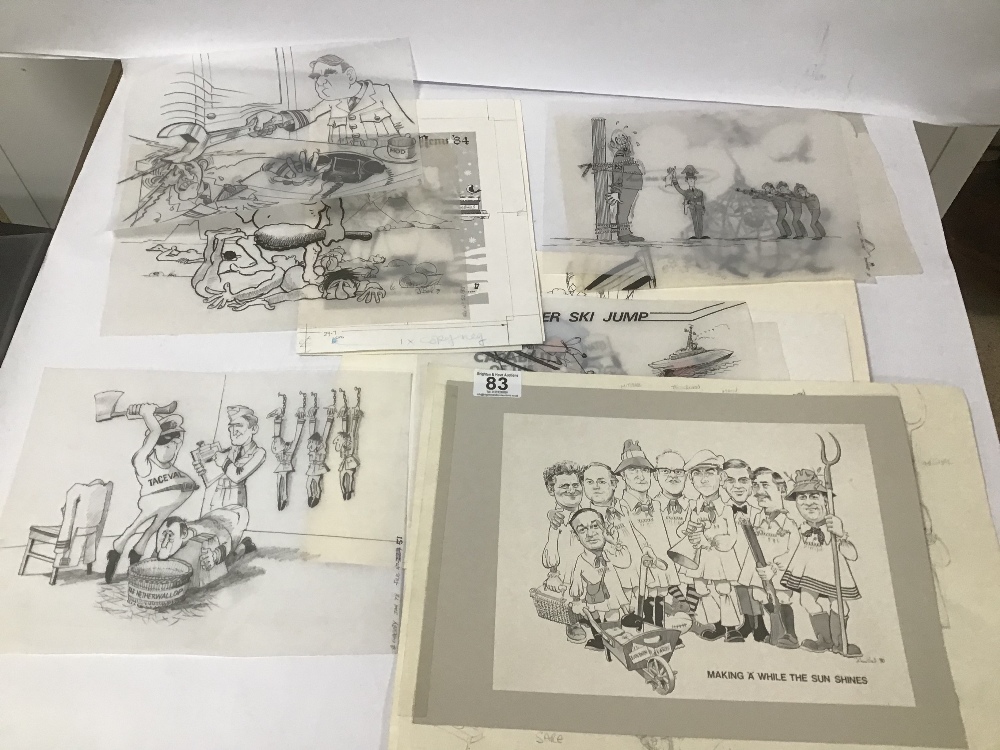 RAF RELATED HAND DRAWN CARTOONS