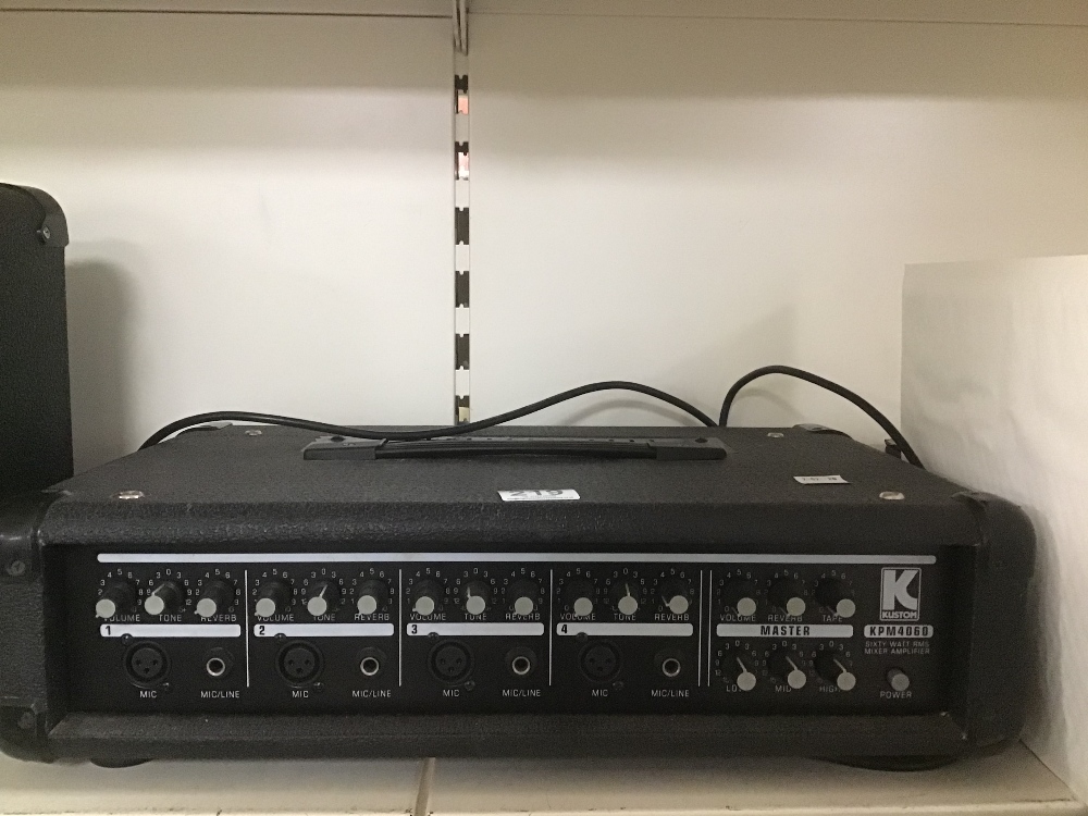 A SAMICK BA 10 AMPLIFIER AND A KUSTOM KPM 4060 MASTER DECK
