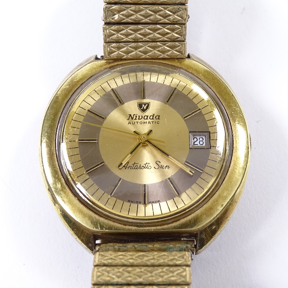 NIVADA - a Vintage gold plated stainless steel Antarctic Sun automatic ...