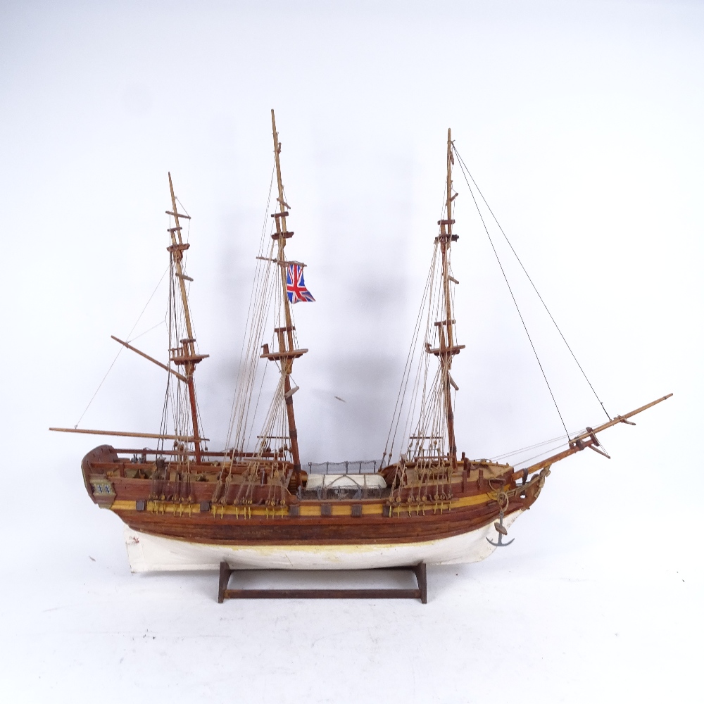 HMS Pandora, an 18th century 24 gun frigate, handmade model ship on ...
