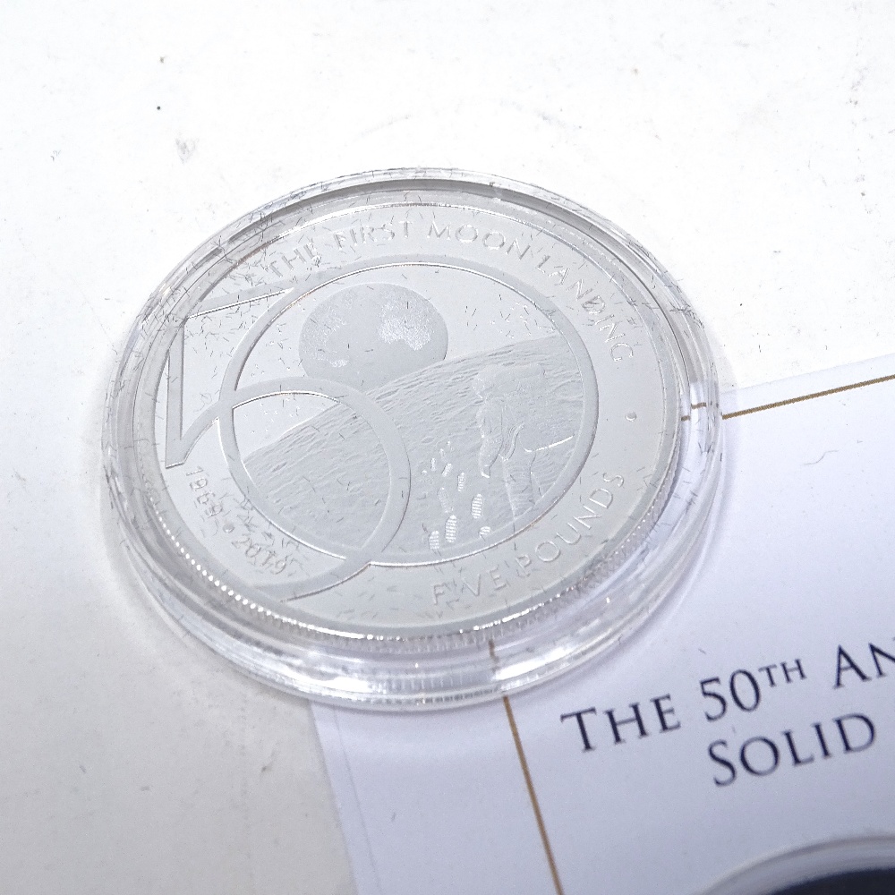 A 50th Anniversary of the Moon Landing Solid Silver Proof Coin ...