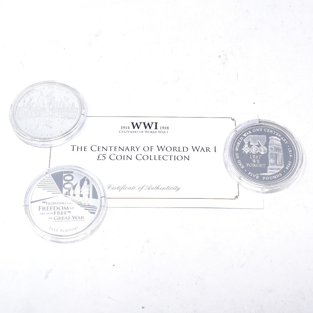 A Centenary of World War I £5 Coin Collection by The Jubilee Mint ...