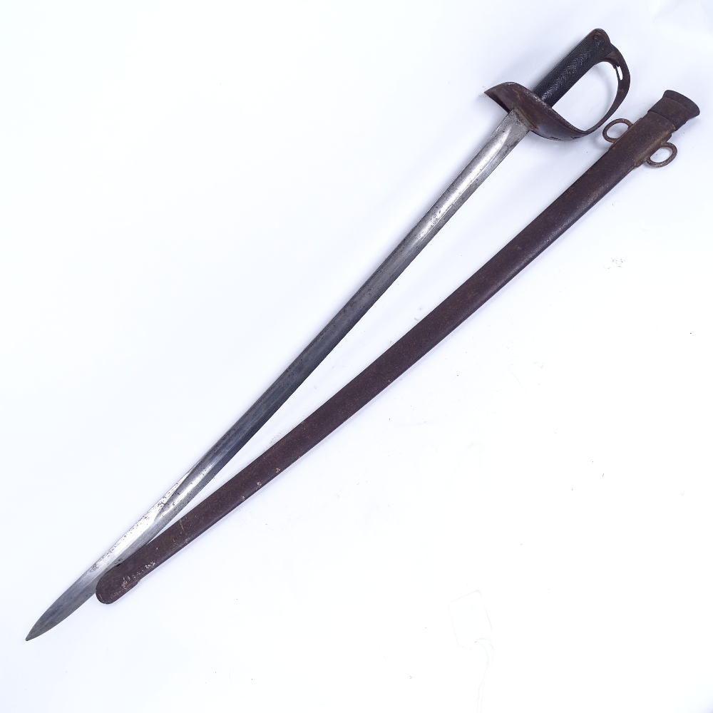 An early 20th century British Army Cavalry sword, with pierced Maltese ...