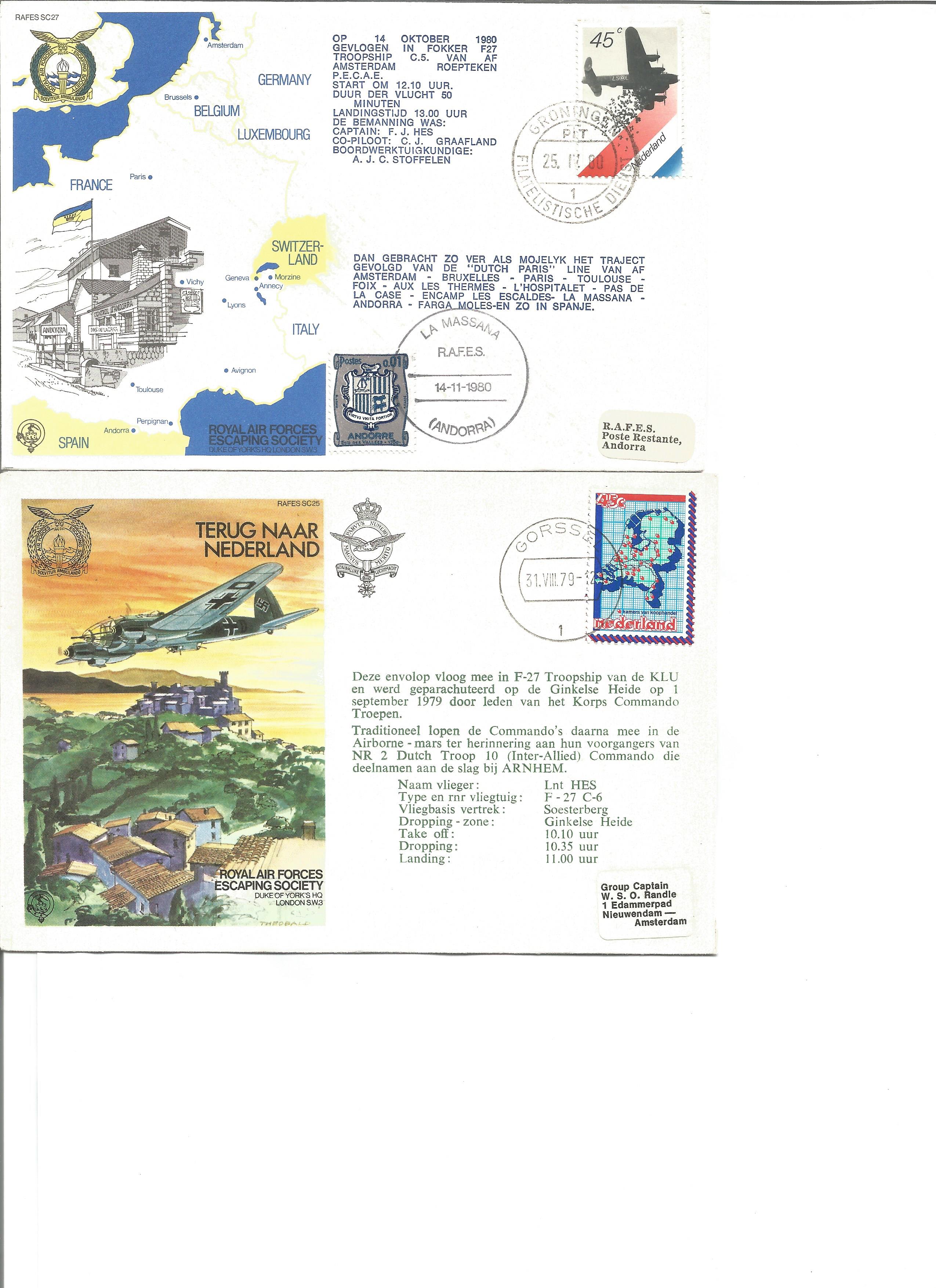 RAF escaping Society collection 24 FDC covers some signed by ...