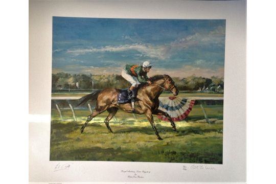 Horse Racing Print Lester Piggot signed 19x23 titled Royal Academy ...