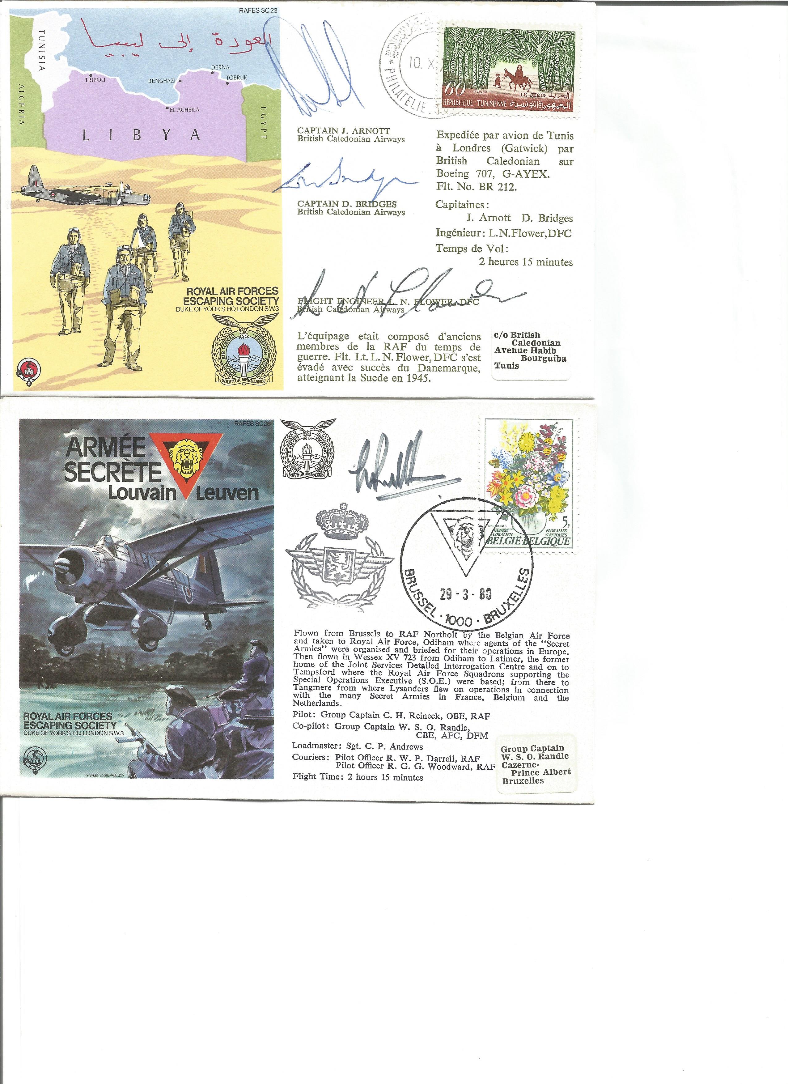 RAF escaping Society collection 24 FDC covers some signed by ...