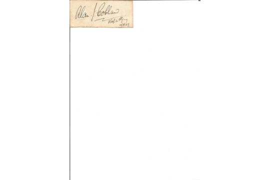 Aviation Pioneer Alan Cobham signed piece dated 1927 inscribed Keep ...