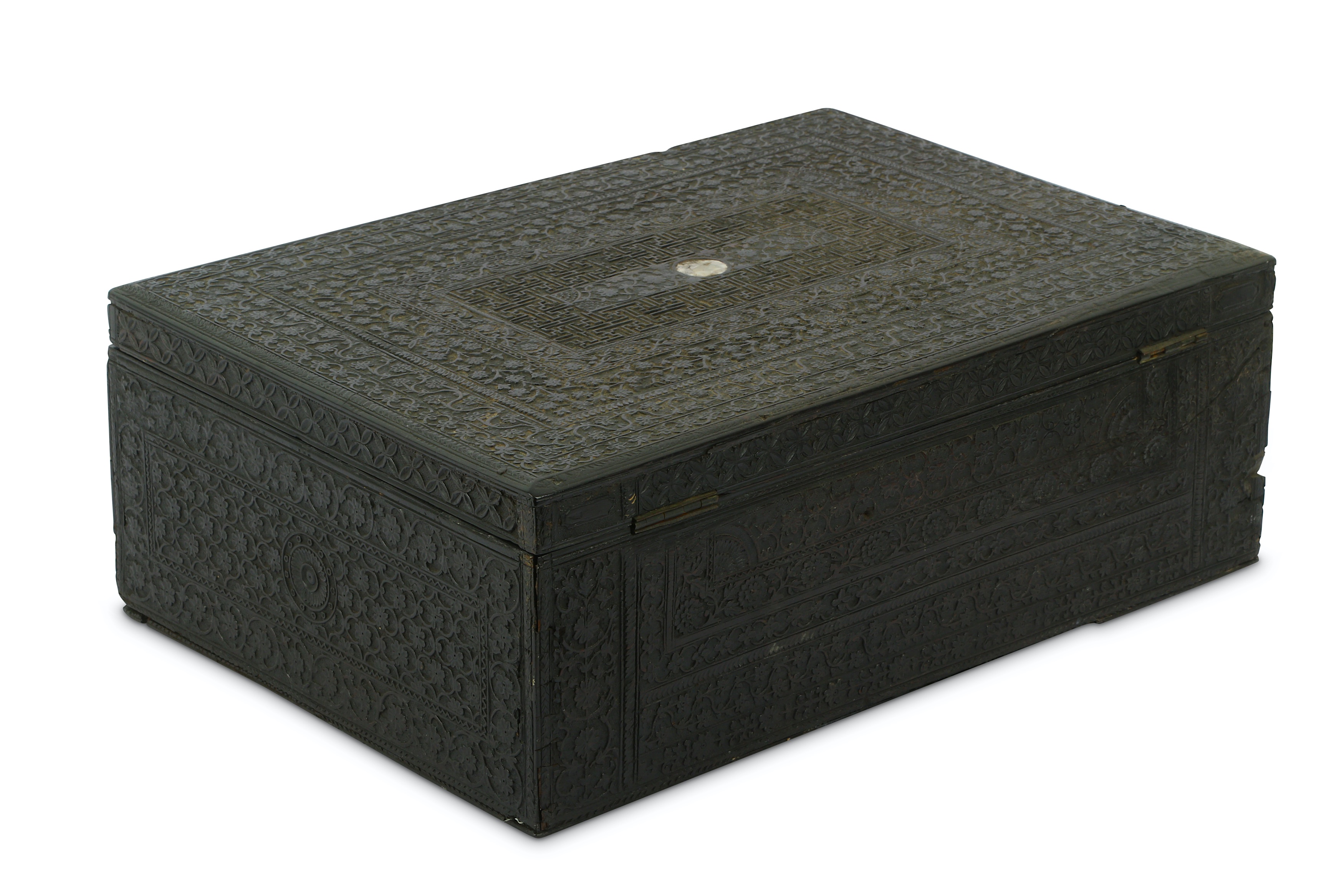 A CARVED WOODEN BOX Possibly Kolkata (Calcutta), West Bengal, Eastern ...