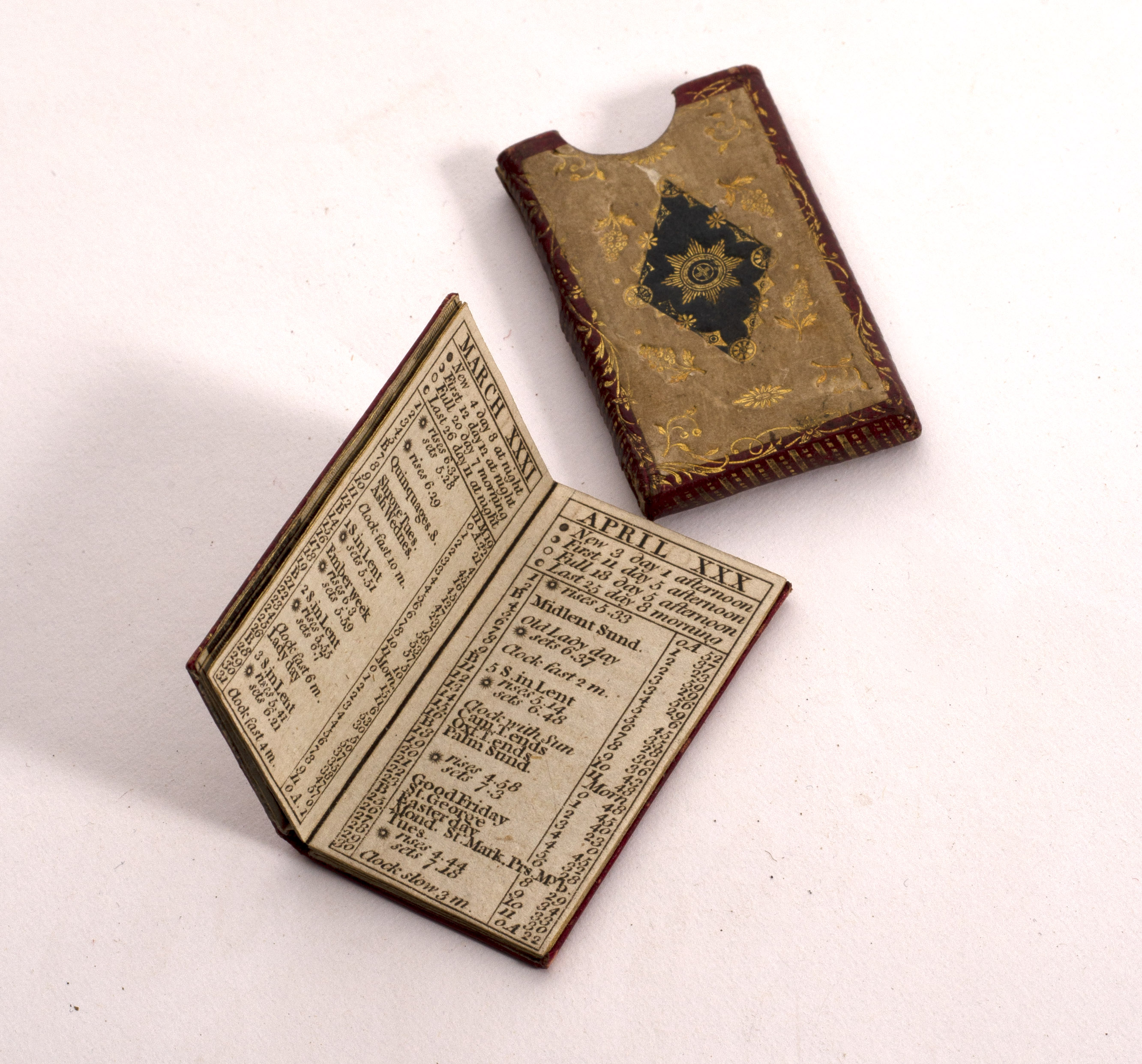 A George III miniature almanac, London 1791, printed for the Company of ...