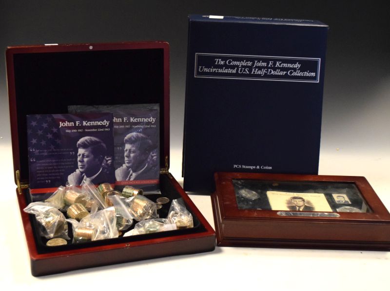 Coins - The John F Kennedy uncirculated US half dollar collection, the ...