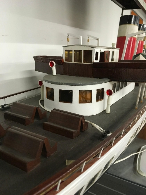 An impressive 'Waverley' paddle steamer boat model: large wooden hand ...