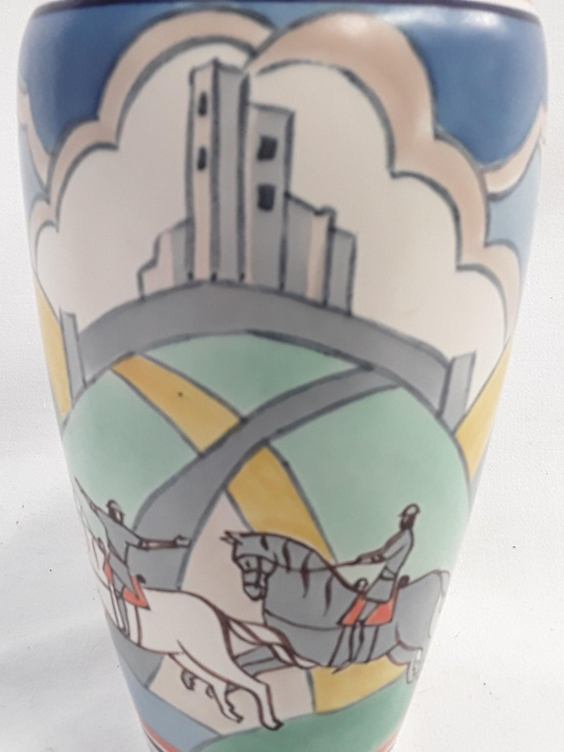 Poole Pottery Corfe Castle vase from the Isle of Purbeck range designed ...