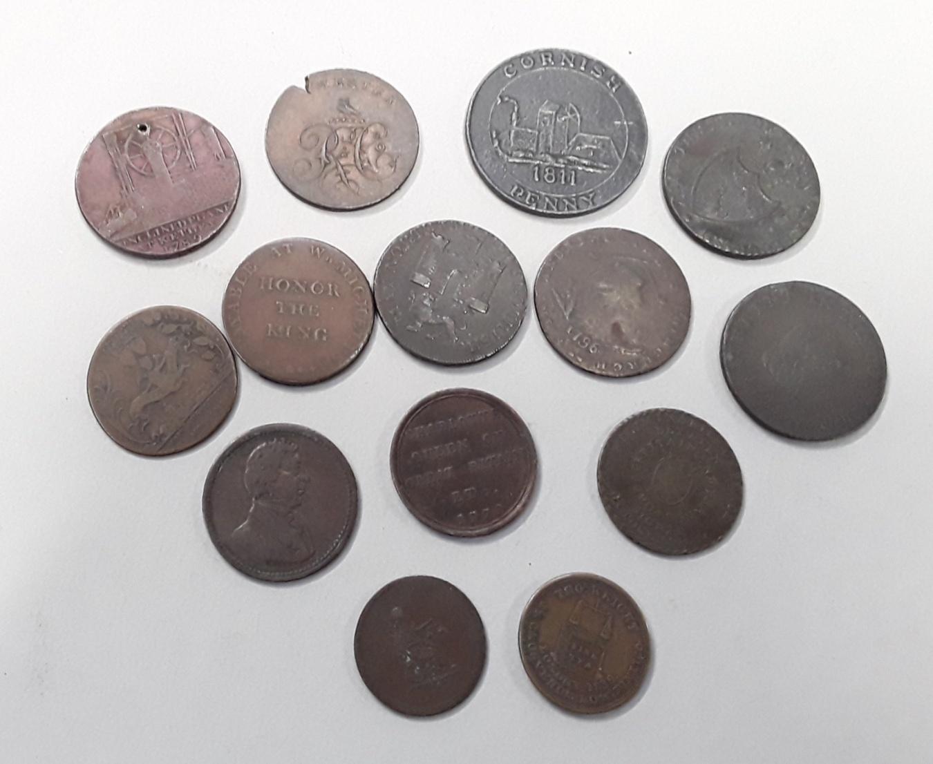 14 copper coin tokens.