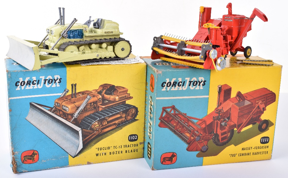 Two Boxed Corgi Major Toys, 1102 “Euclid TC-12 Tractor with dozer blade ...