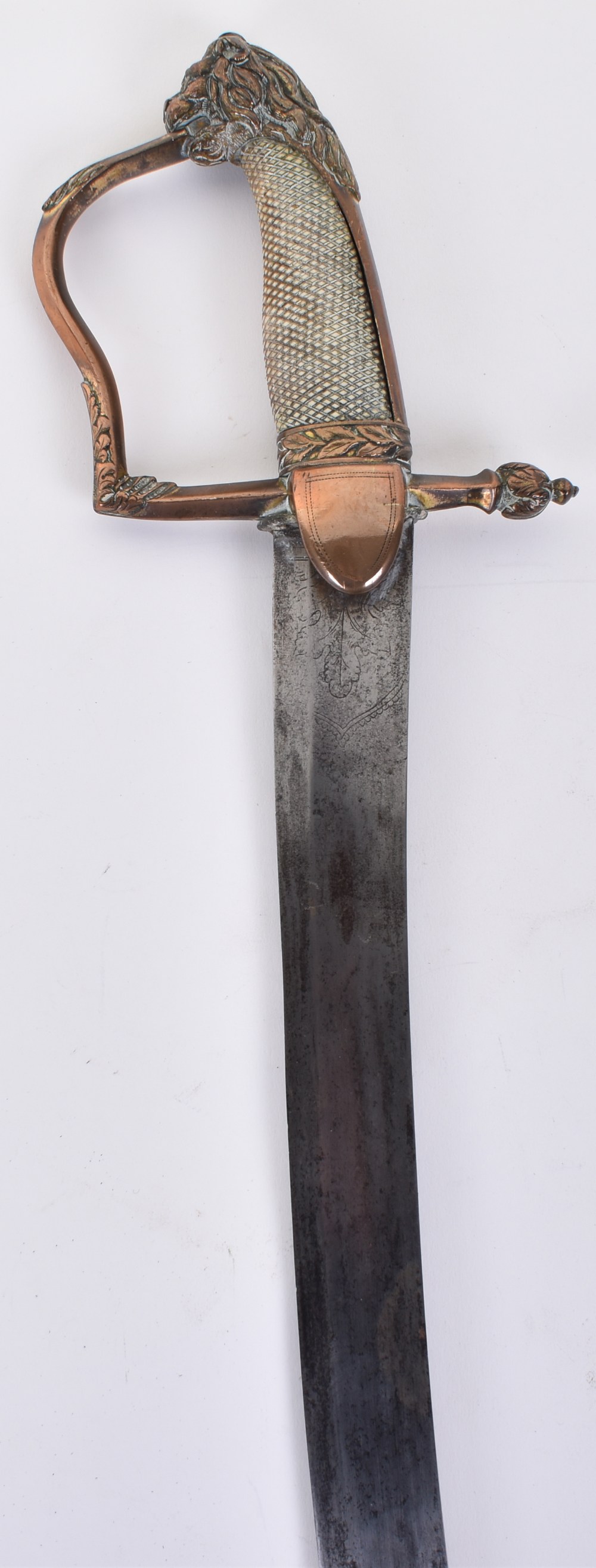 ^ Rare 1796 pattern type cavalry officer’s sword, broad curved single ...