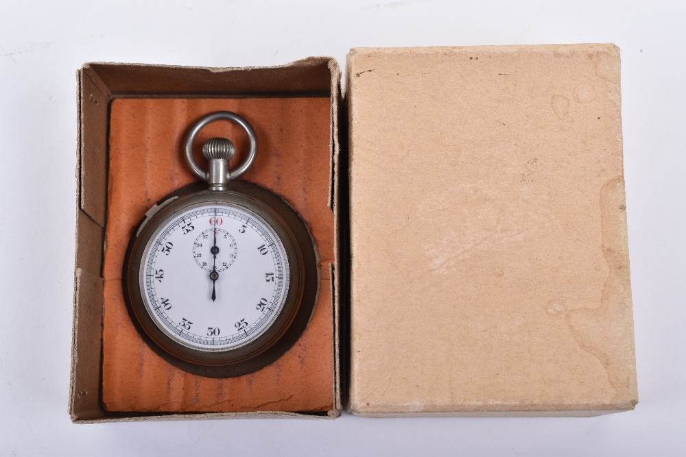 WW1 period Royal Naval deck officer’s stopwatch, nickel silver case ...