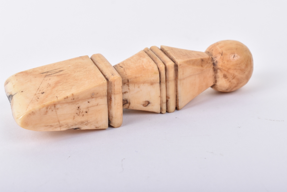 ^ Fine sailmaker’s walrus tusk seam rubber c.1800, of conventional form ...