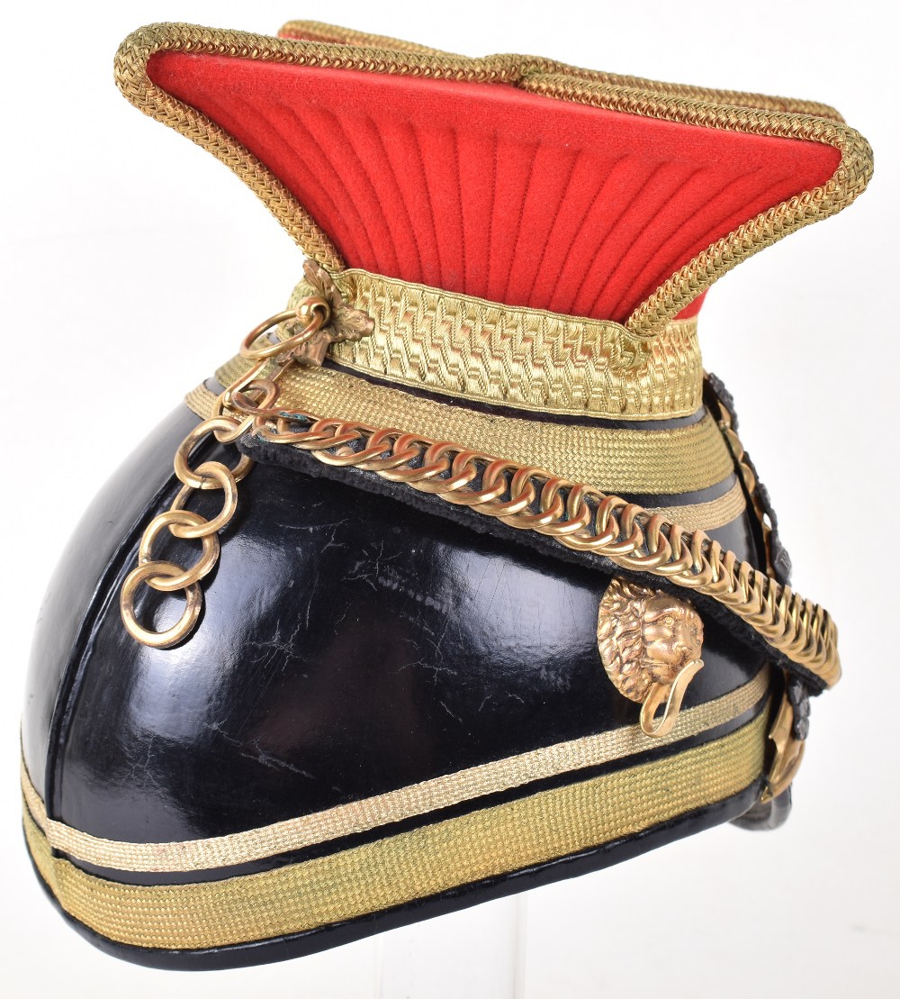 Victorian 5th (Royal Irish) Lancers Officers Lance Cap, leather body ...