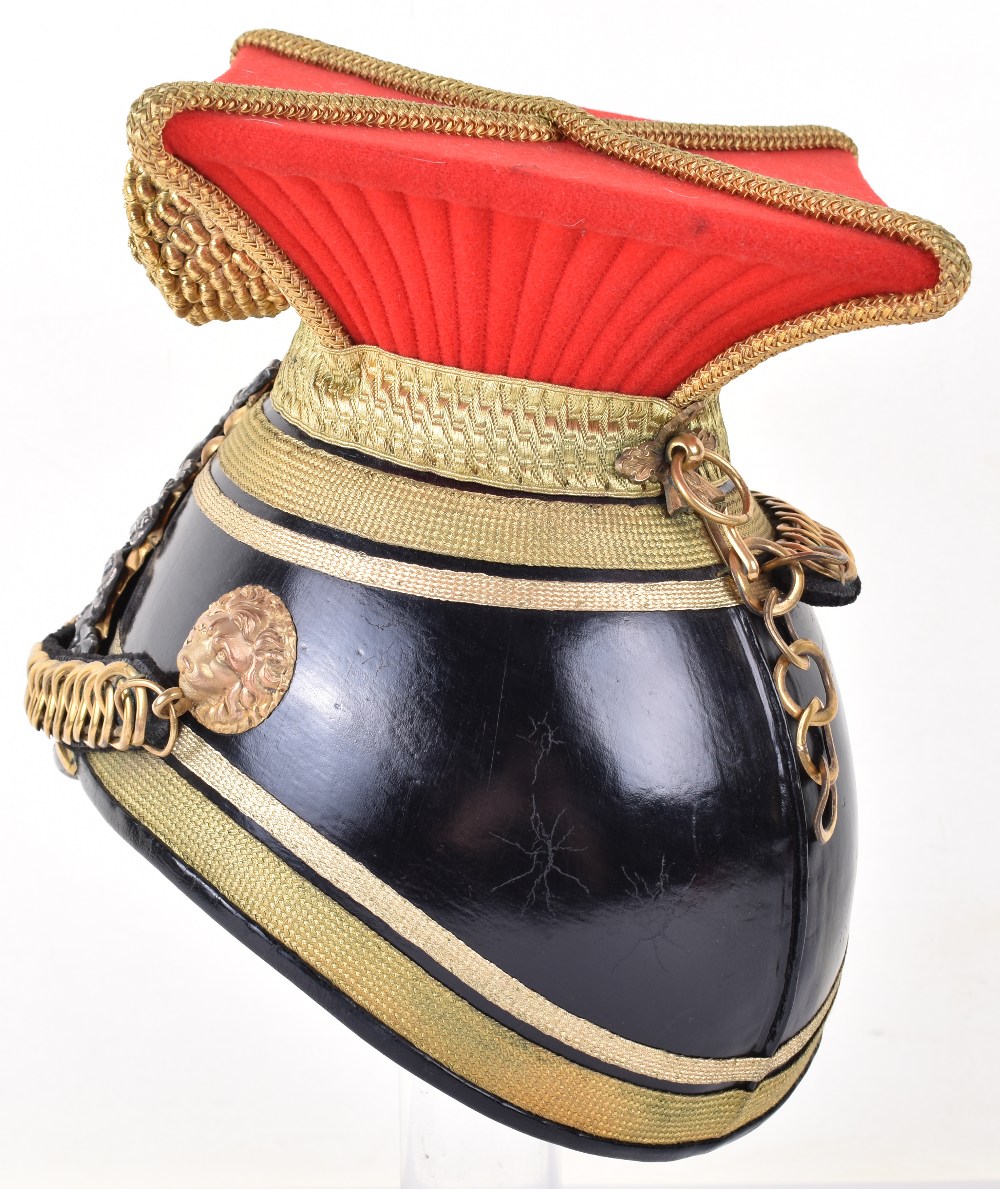 Victorian 5th (Royal Irish) Lancers Officers Lance Cap, leather body ...