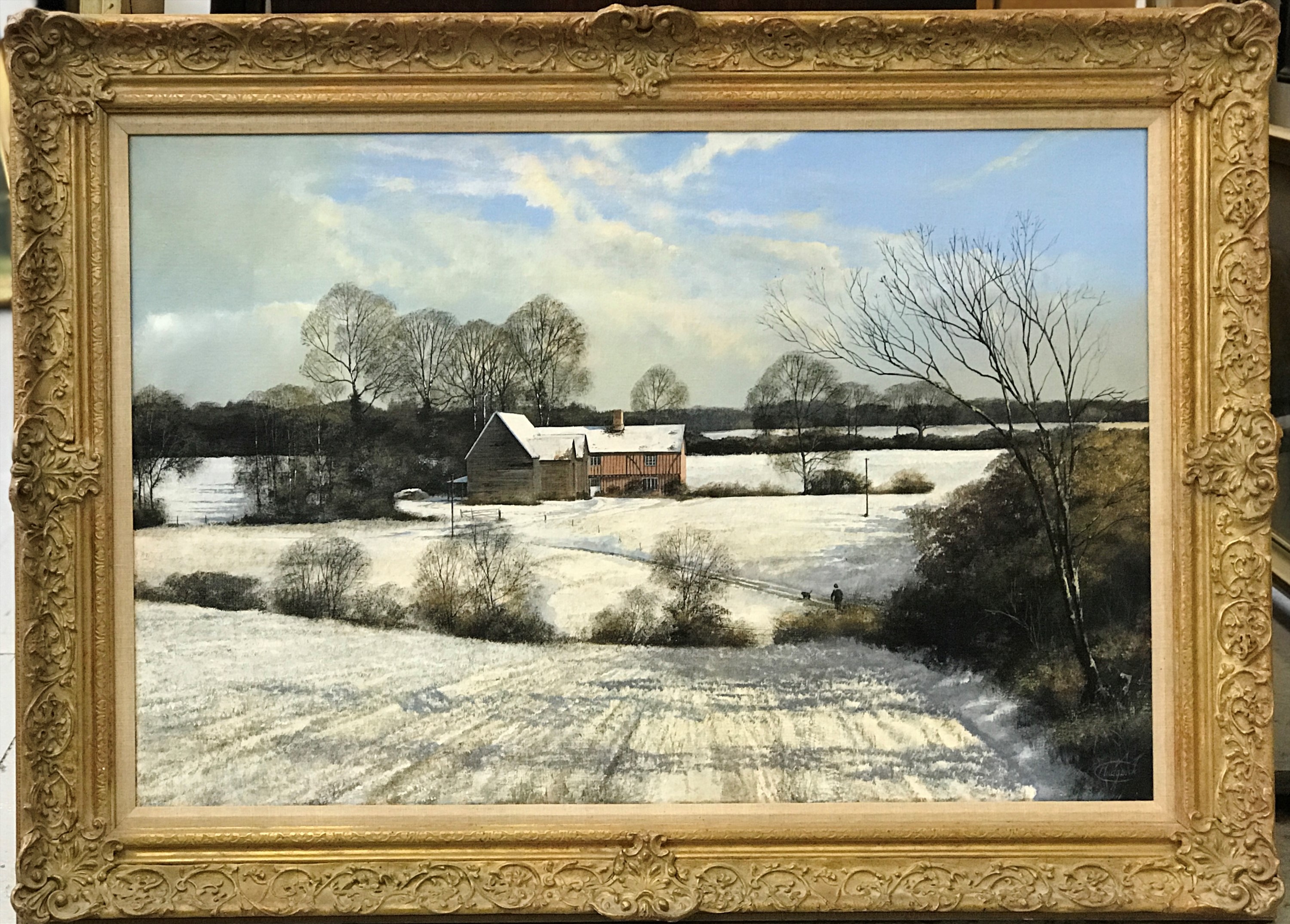Clive MADGWICK (1934-2005) Suffolk Landscape Oil on canvas Signed 50 x 79cm