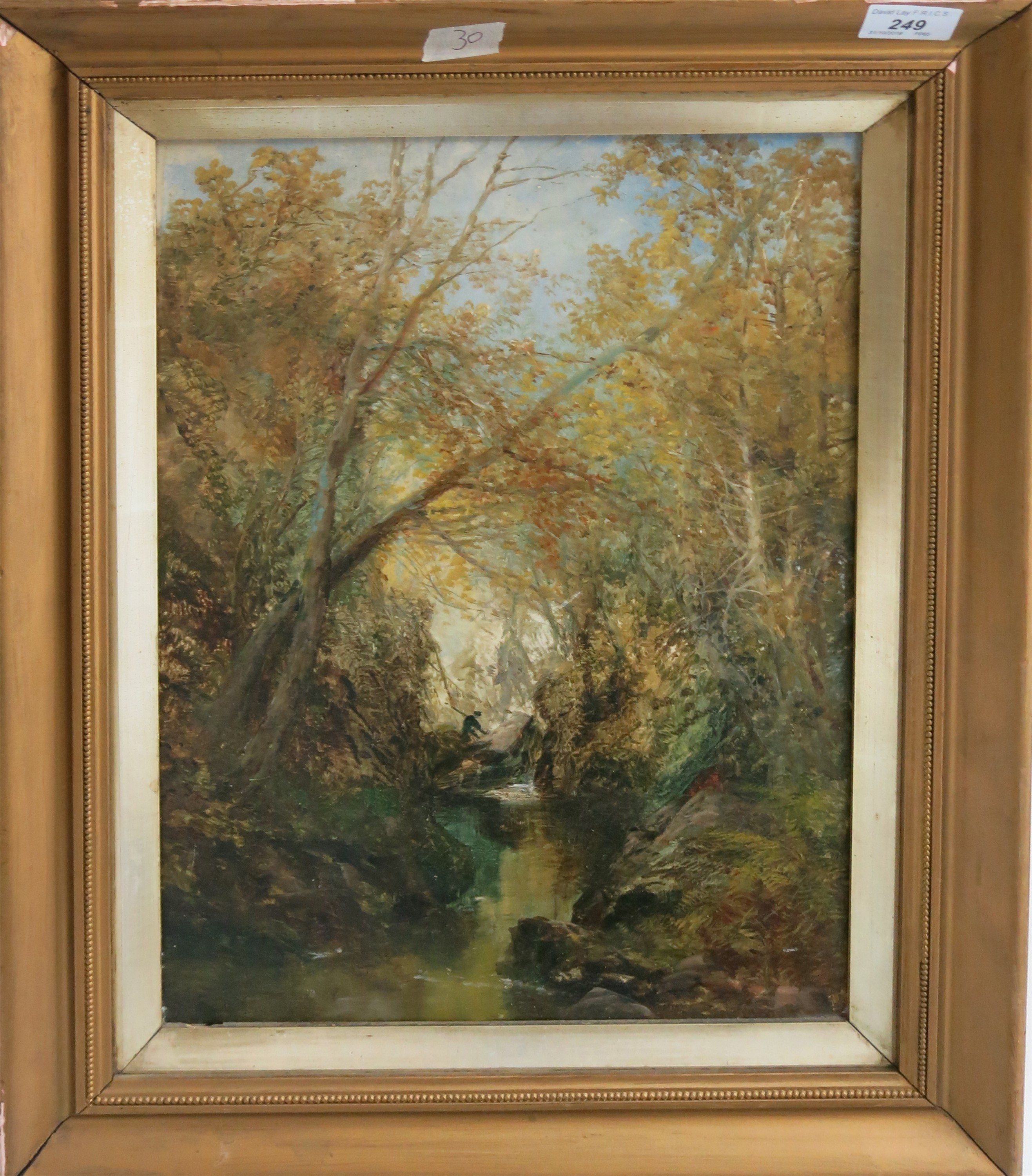 William WIDGERY (1822-1893) River Landscape Oil on canvas Signed and ...