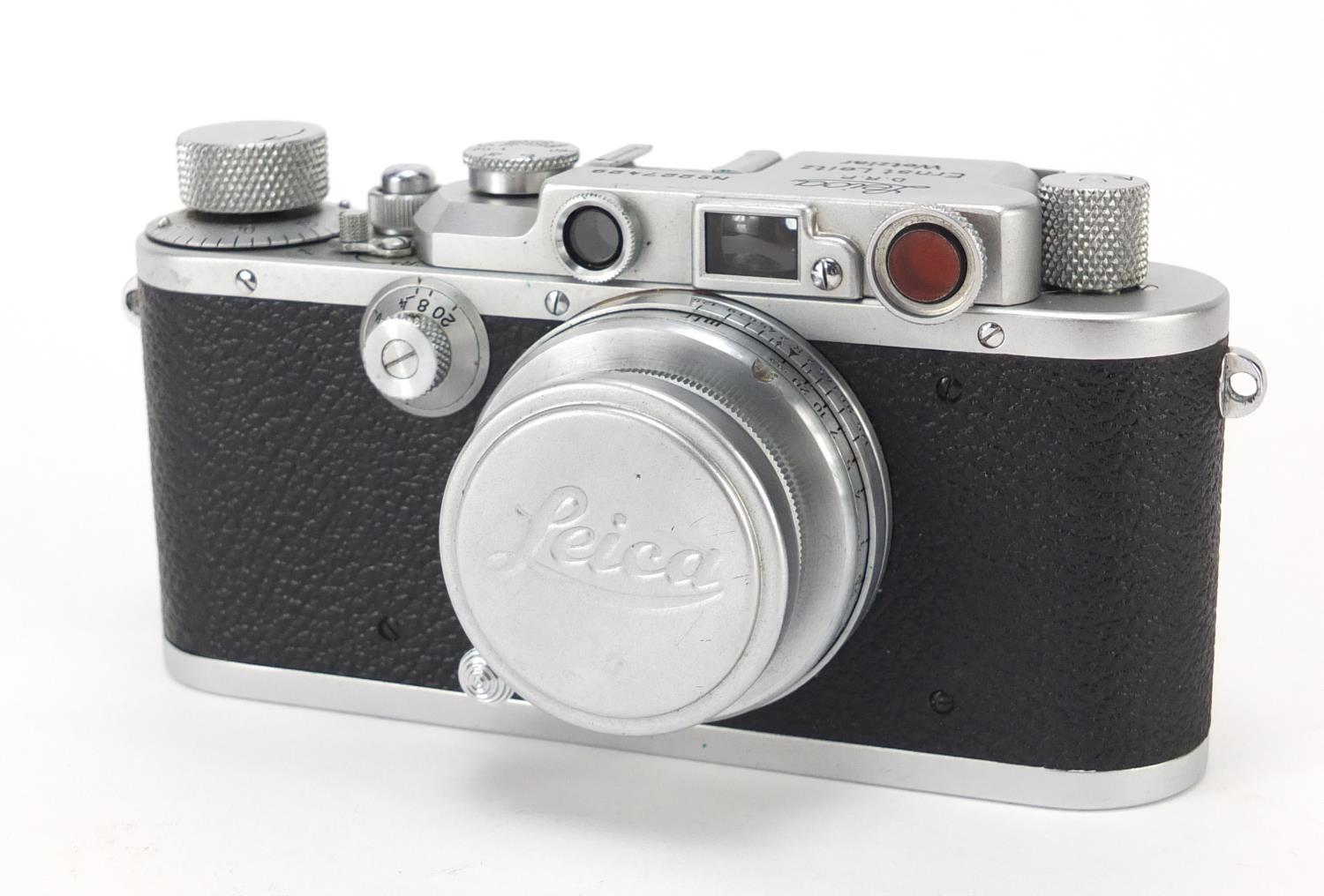 Leica model III camera body with Summar F=5cm 1:2 lens and leather case ...