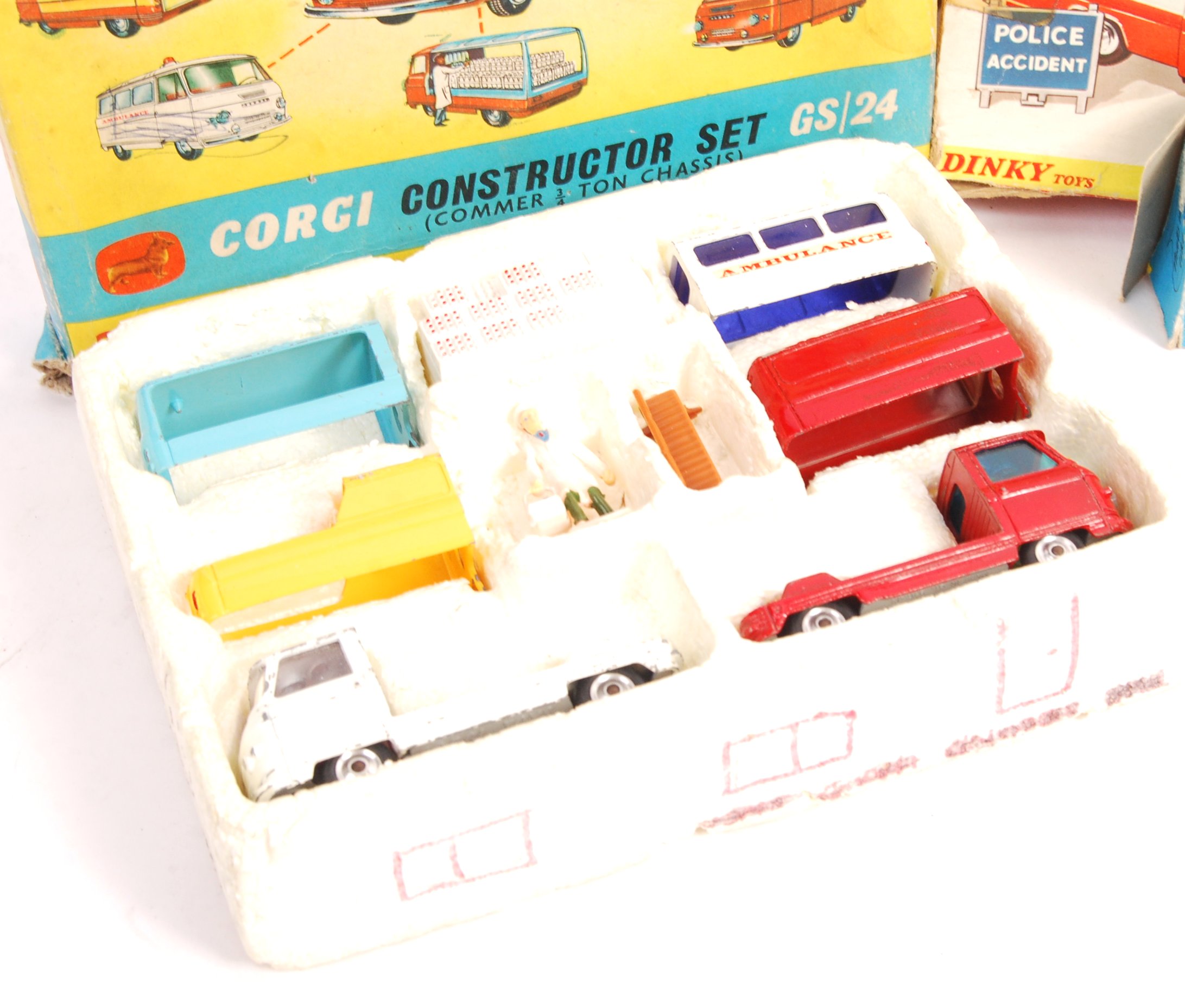 A collection of x3 original vintage Dinky Toys and Corgi Toys made ...