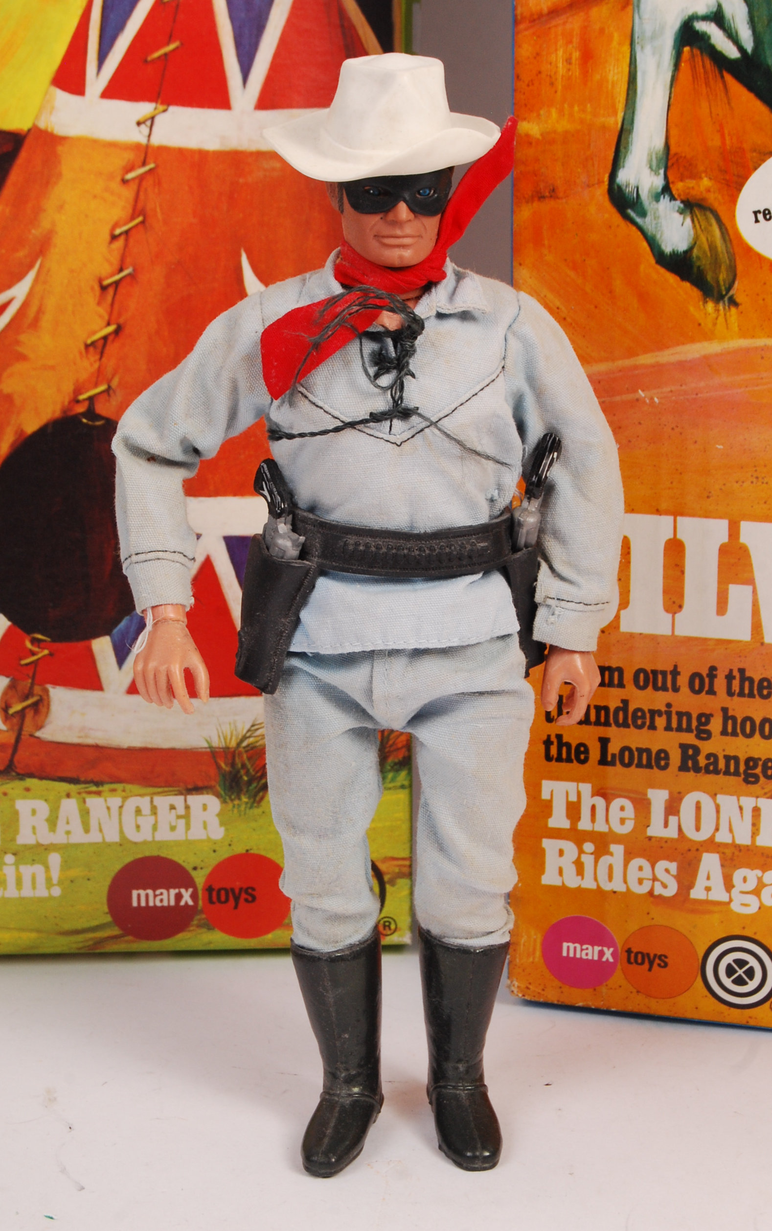 A collection of x3 original vintage Marx Toys made ' The Lone Ranger ...