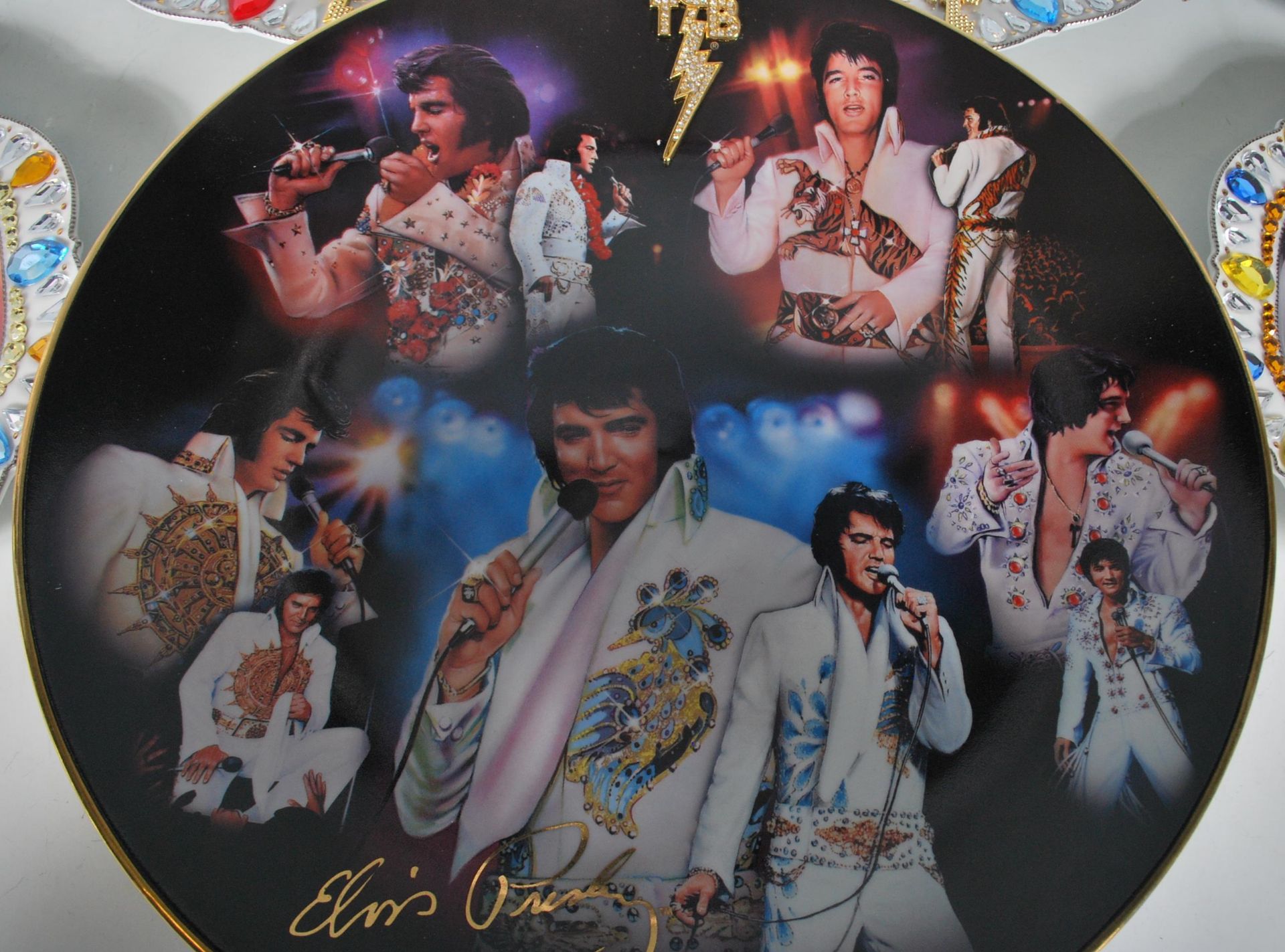 A set of six Elvis Presley collectors plates in the Shining Legend by ...