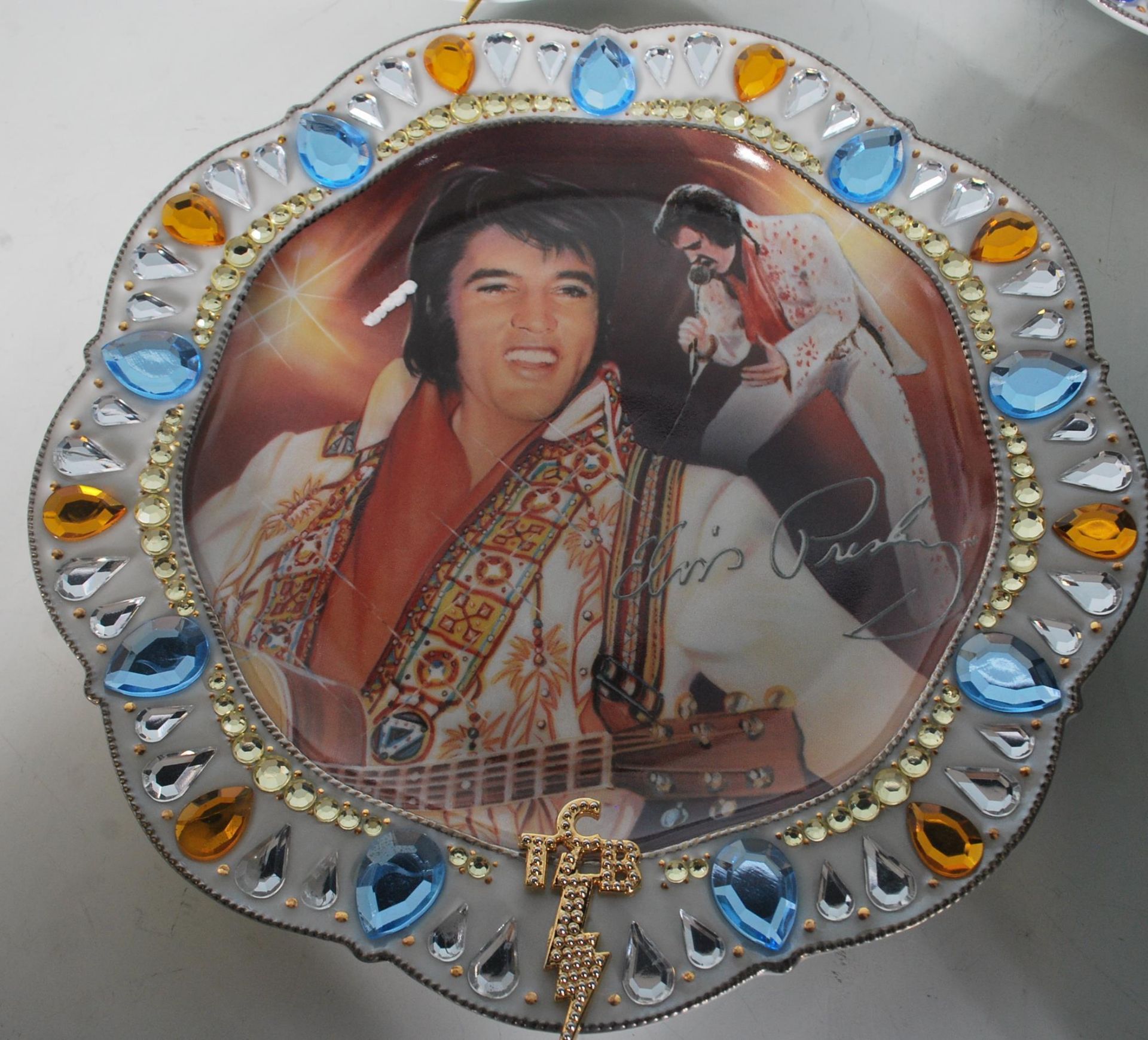 A set of six Elvis Presley collectors plates in the Shining Legend by ...