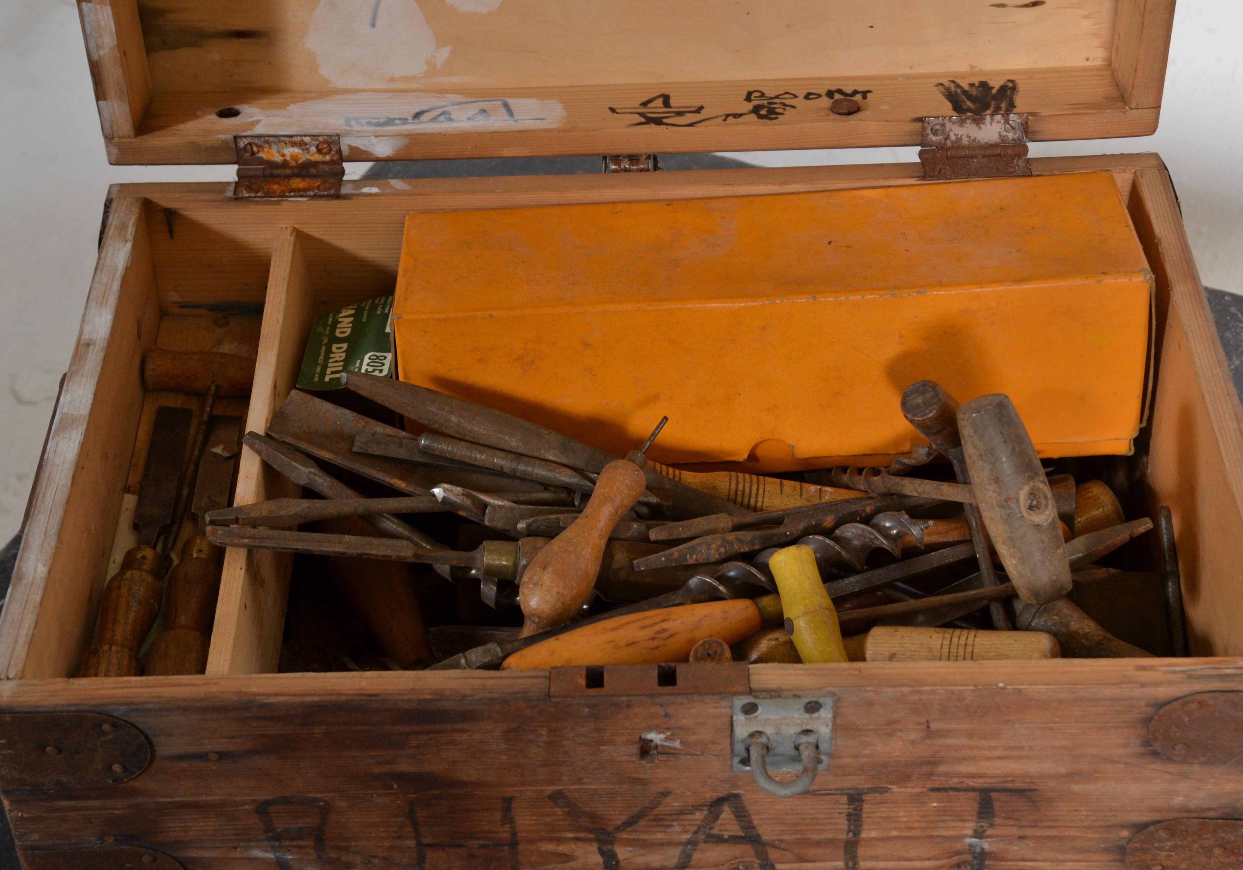 A collection of early 20th Century vintage woodworking and other tools ...
