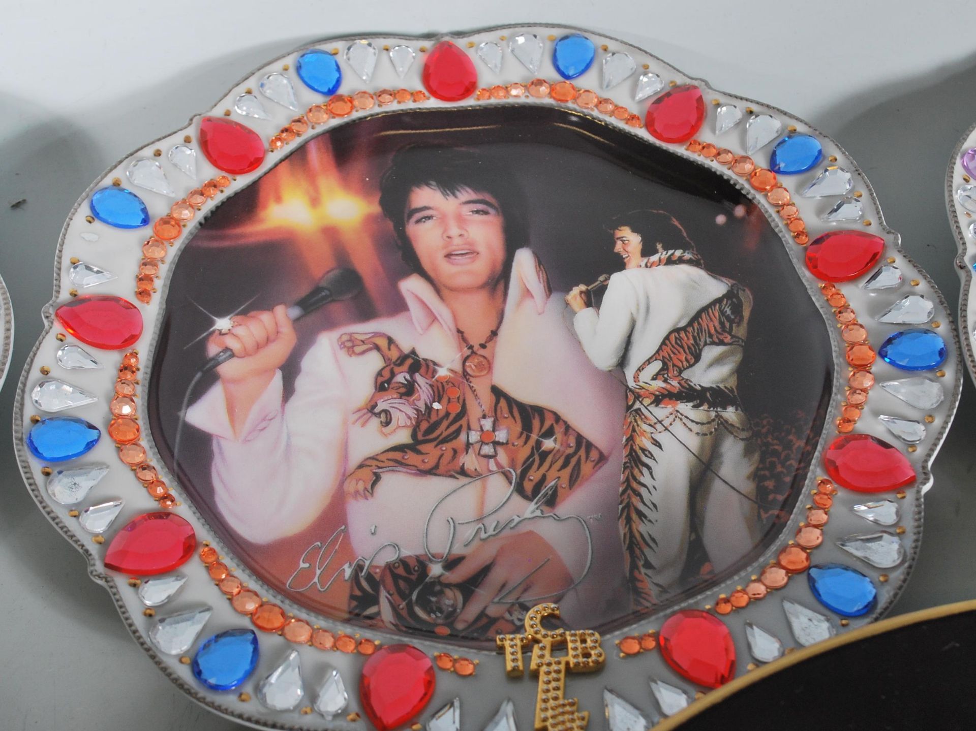 A set of six Elvis Presley collectors plates in the Shining Legend by ...
